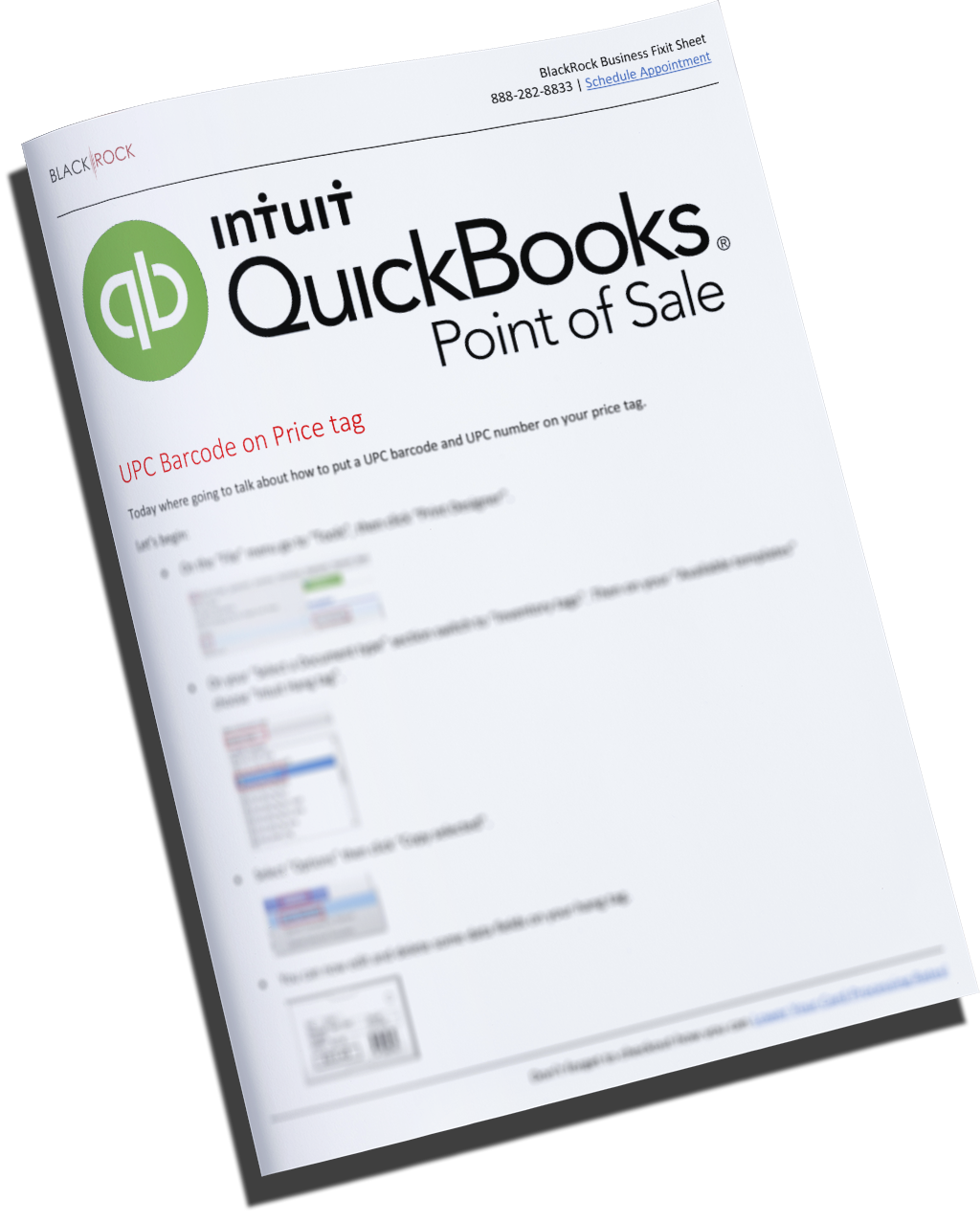 QuickBooks POS UPC Barcode On Price Tag BlackRock POS